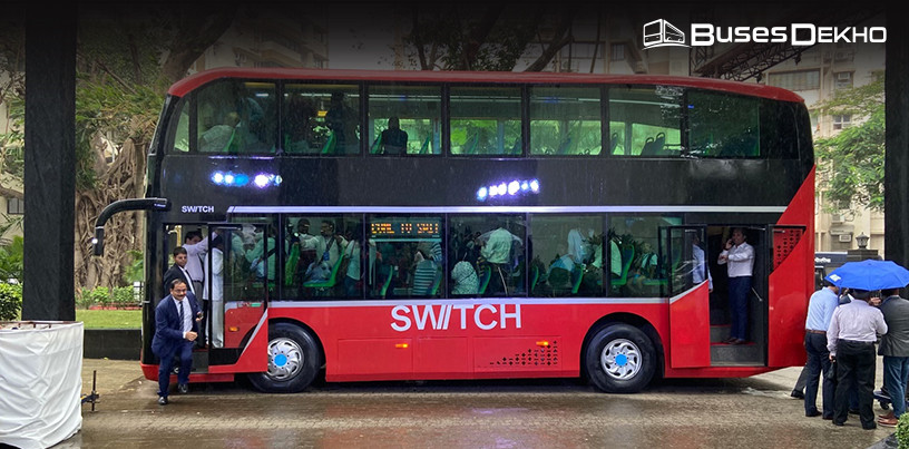 Switch Mobility unveils India’s first electric double-decker bus ...